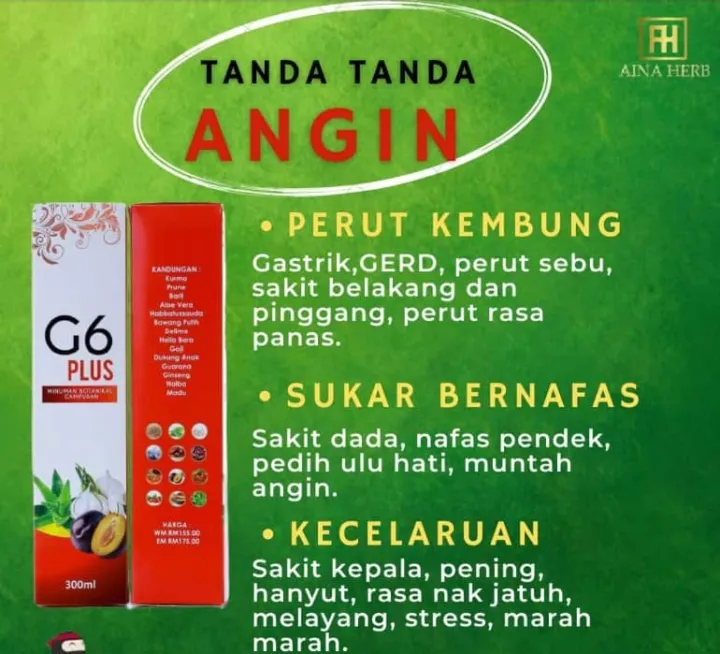 G6 Plus - Rawatan masalah Angin, Sesak nafas, pedih ulu hati, Gastrik ...