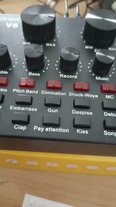 PROFESSIONAL LIVE SOUND CARD V8 AUDIO LIVE BLUETOOTH/EXTERNAL - BLACK ...