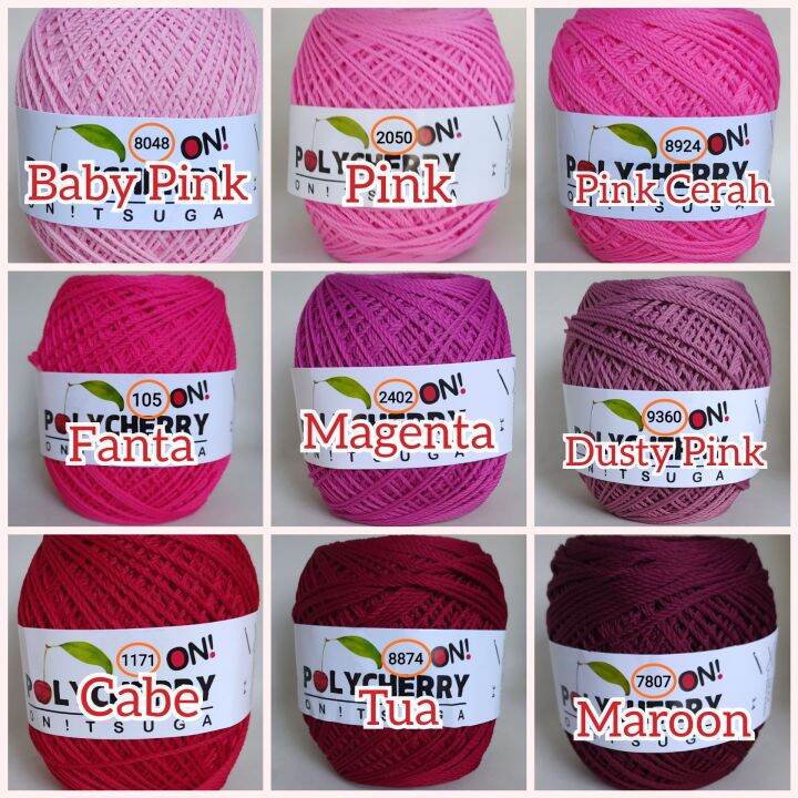 benang rajut polycherry onitsuga | Lazada Indonesia