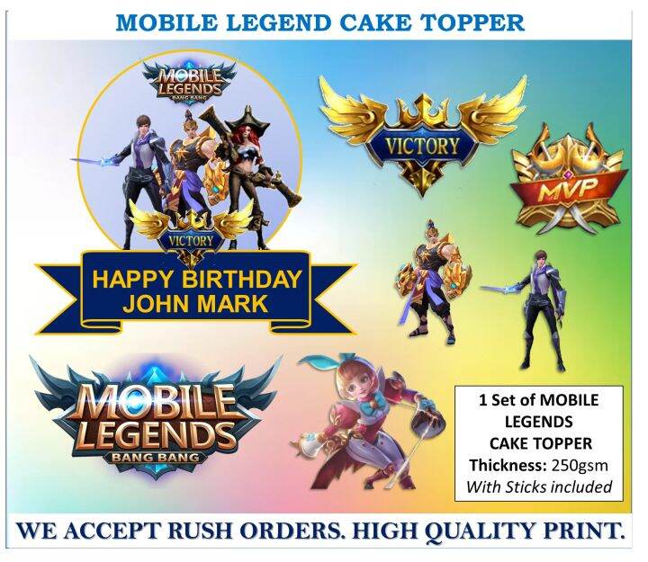 MOBILE LEGENDS Cake Topper 1Set | R007 | Lazada PH