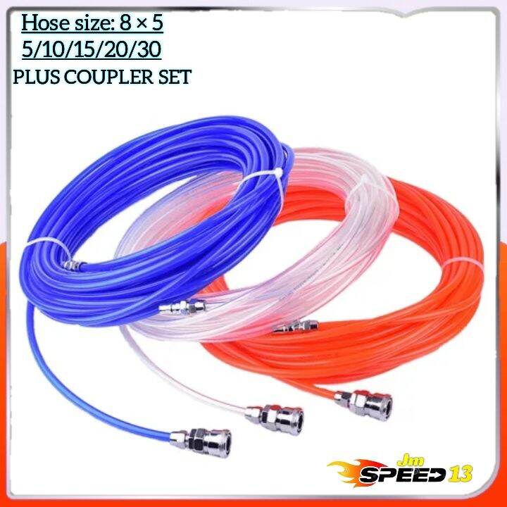 Selang Angin 5/10/15/20/25/30 meter Hose PU selang Kompresor Polyurethane Ukuran OD 8mm x 5mm ...