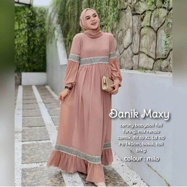 gamis Ceruty Babydoll Polos terbaru | Lazada Indonesia