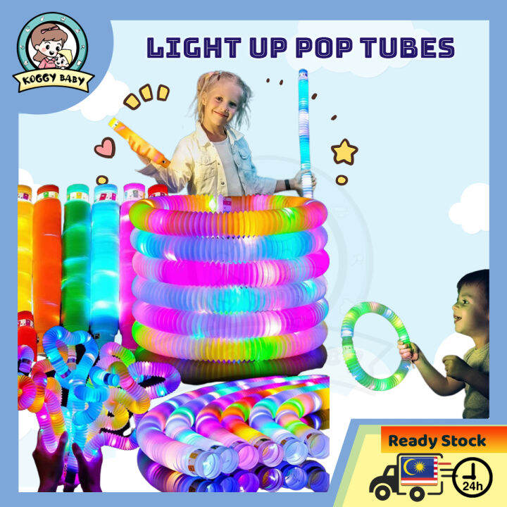 KOGGY New Pop Light Tubes Sensory Fidget Toy Flash Light Autistic ...