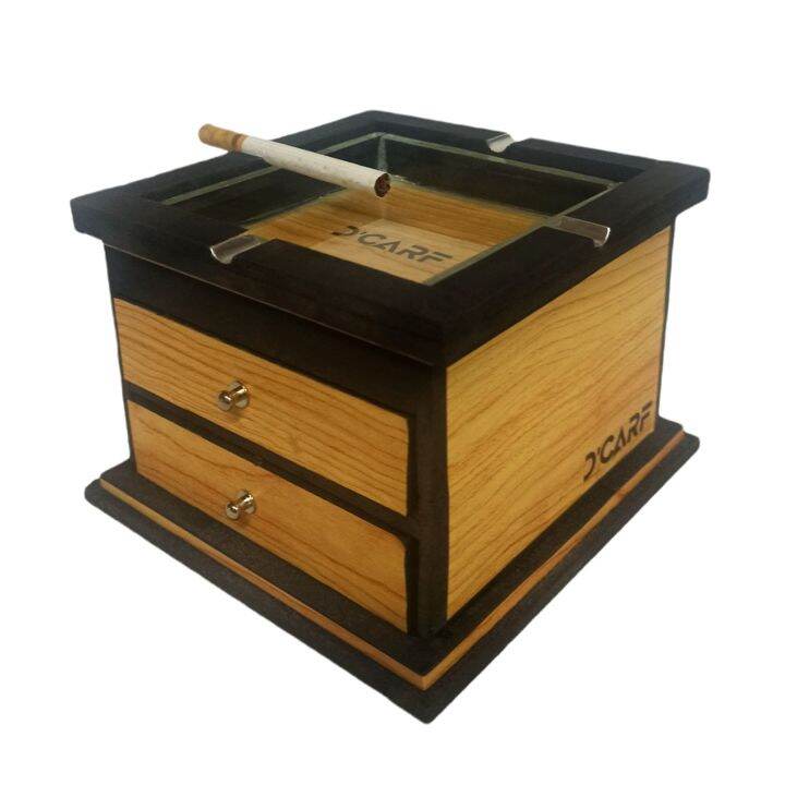 Asbak Kayu 2 Laci Best Seller | Lazada Indonesia
