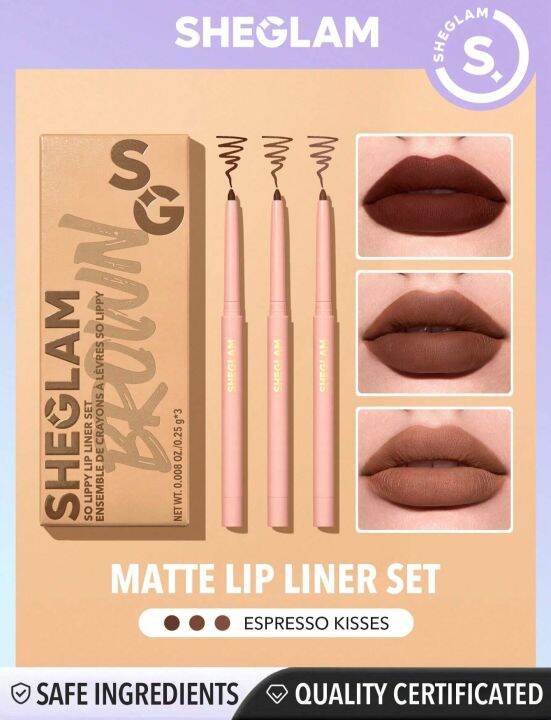 SHEGLAM SO LIPPY LIP LINER SET-ESPRESSO KISSES | Lazada Indonesia
