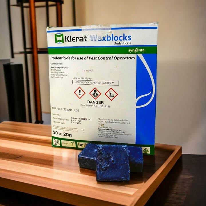 Klerat Syngenta wax blocks Rat Poison Rodenticide Brodifacoum | Lazada PH