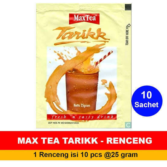 Maxtea teh tarik renceng isi 10 sachet | Lazada Indonesia