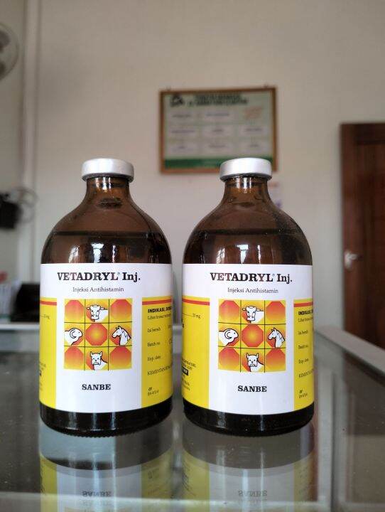 VETADRYL 100 ML - obat anti histamin , obat batuk pilek hewan ternak ...