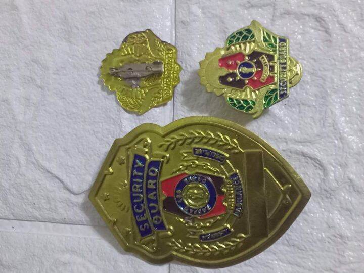 SECURITY GUARD SET BADGE & COLLARPIN | Lazada PH