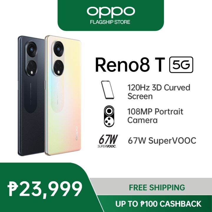 OPPO Reno8 T 5G | 120Hz 3D Curved Screen | 108MP Portrait Camera | 67W SUPERVOOC Smartphone ...