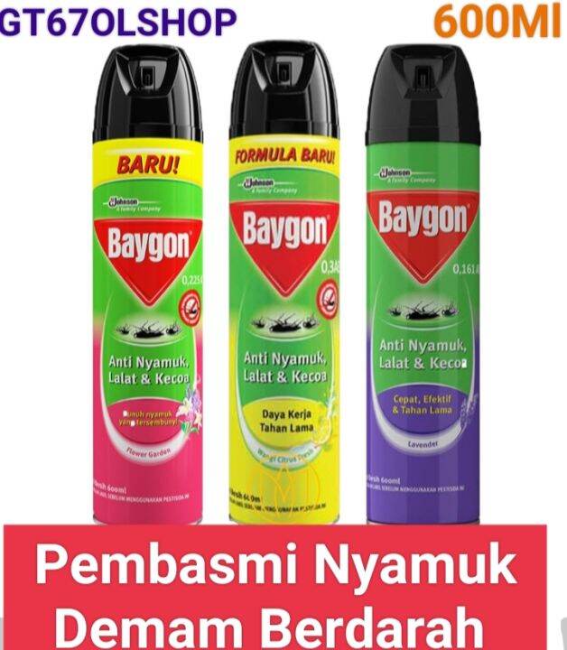 BAYGON AEROSOL / BAYGON SPRAY KEMASAN 600ML. | Lazada Indonesia