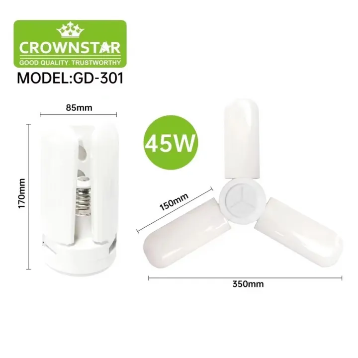 CROWN STAR. FAN BLADE LED BULB. 45w. | Lazada PH