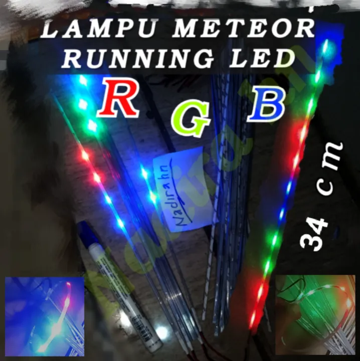 (2-6pc grosir) RUNNING LED RGB 12V 34cm lampu gerak lampu berjalan 11 ...