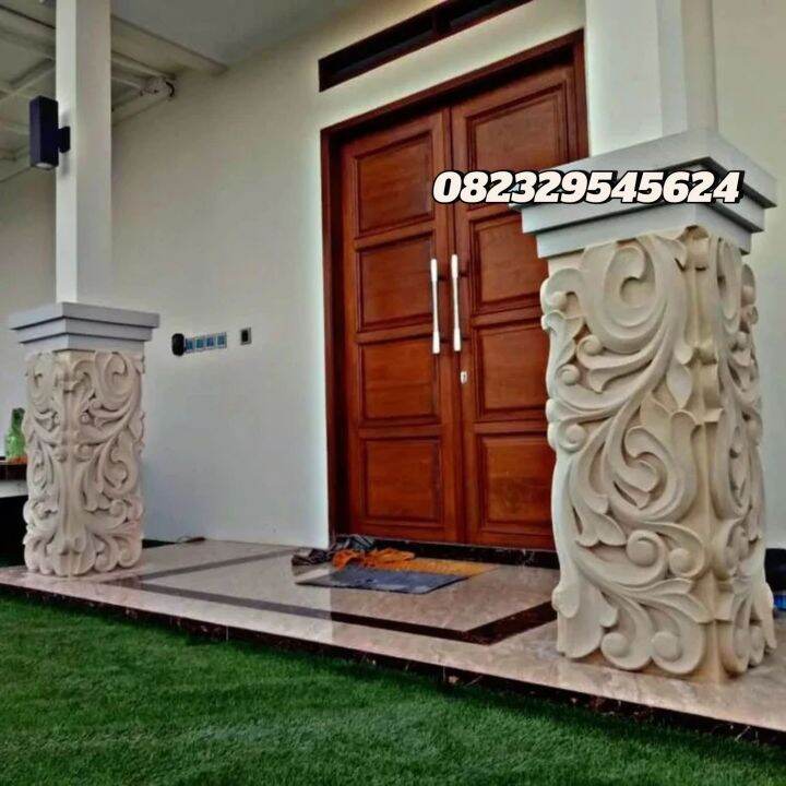 Relief ukiran batu alam untuk hiasan tiang rumah | Lazada Indonesia