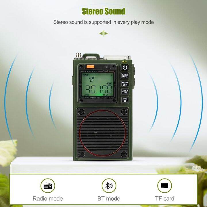 RETEKESS TR111 Portable Shortwave Radio Portable AM FM VHF SW WB Full ...