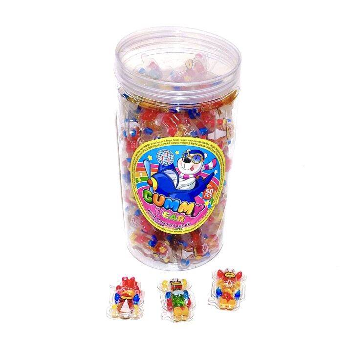 Gummy Bear AAA Mint Permen Lunak Jelly Aneka Rasa ( 1 toples isi 50 pcs ...