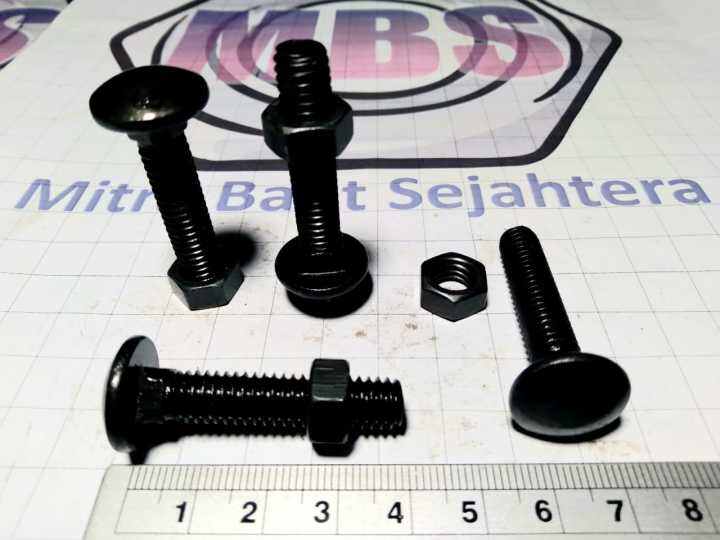 2 PCS Baut Cb 5/16 x 1 1/2 inchi / Baut payung / Pagar / Bumper / Baut ...