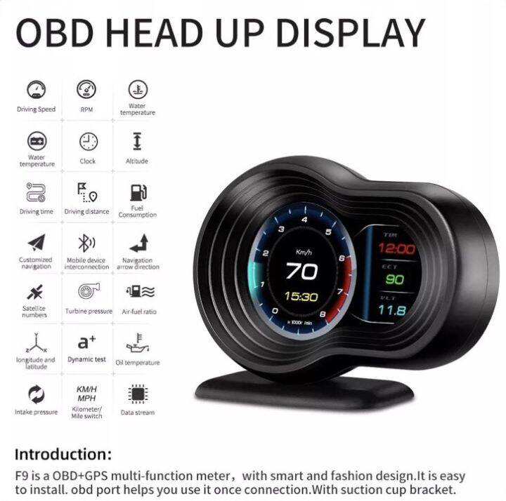 ‼️OBD2 METER GPS ‼️F9 OBD OBD2 Meter + GPS Proton Honda Perodua Toyota ...