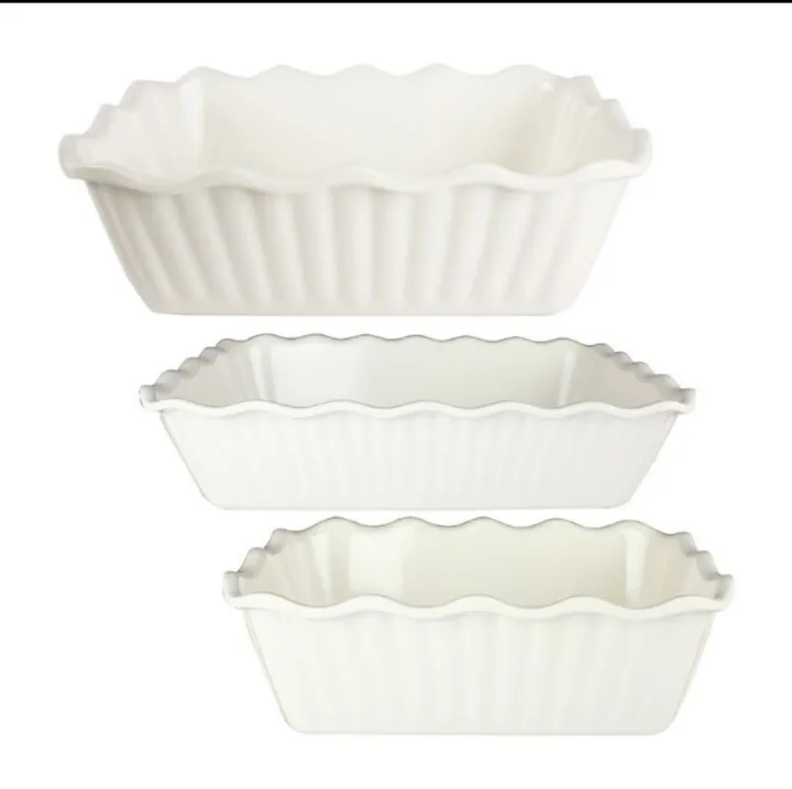 Melawares 3PC Ivory Rectangular Server Set. | Lazada PH