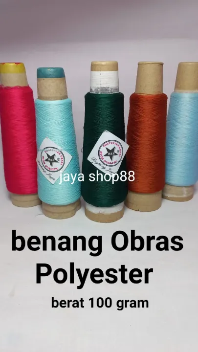 Benang Obras Polyester warna 100 gram Benang obras Murah | Lazada Indonesia