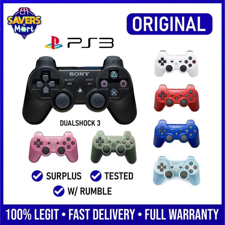 Original PlayStation 3 Dualshock 3 Wireless Controller TESTED w/ RUMBLE ...