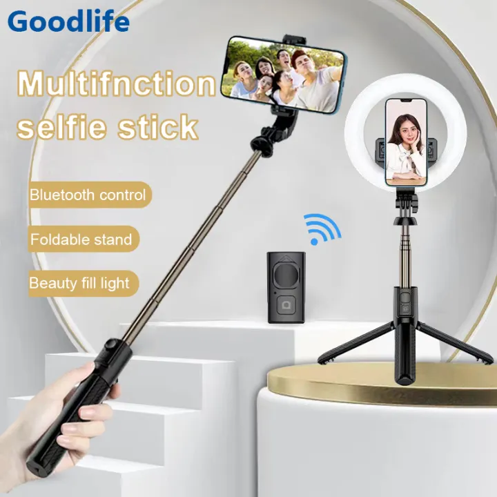 4 in 1 Wireless Bluetooth Phone Selfie Stick Tripod Phone Holder with ...