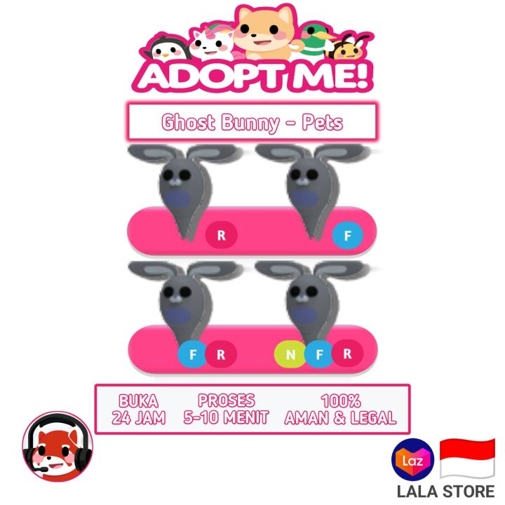 Adopt Me - Ghost Bunny - Roblox | Lazada Indonesia