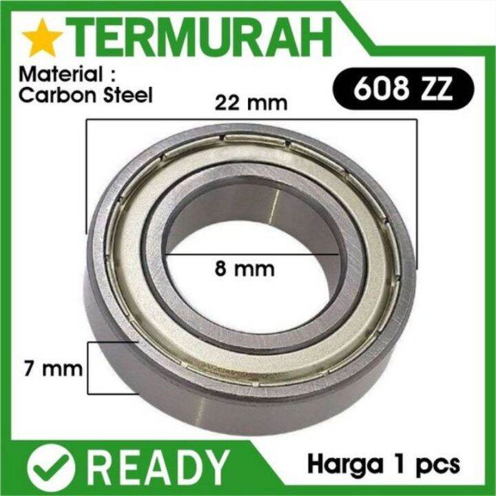 Ball bearing 608zz asli lahar laker roda motor pompa mesin pompa mesin press | Lazada Indonesia
