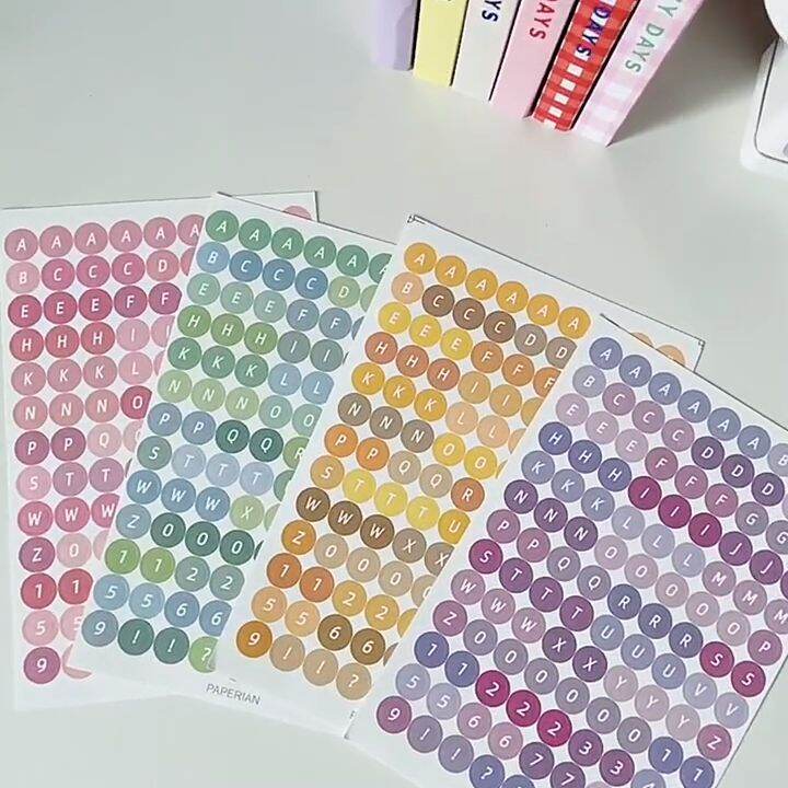 Bestella💗COD Stiker Deco Alphabet Untuk Number Aesthetic Sticker Sheet ...