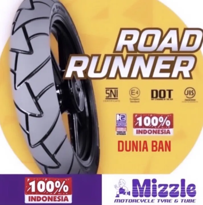 Ban Tubeless MIZZLE Road Runner 90/80-17 Ban Motor Tubles | Lazada ...
