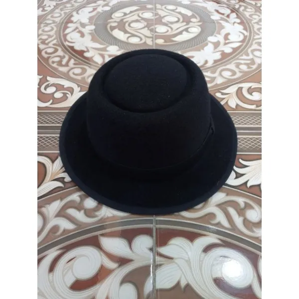 Topi fedora Pie hat Pria dan Wanita Ukuran Dewasa Model Fedora Pork pie ...