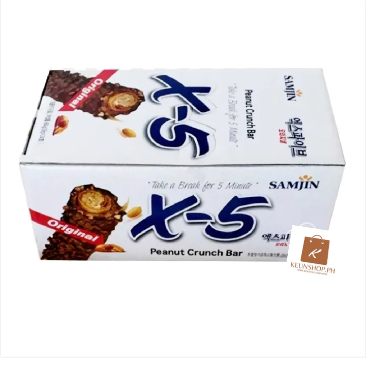 Samjin X-5 Original Peanut Crunch Bar 18 x 36g | Lazada PH