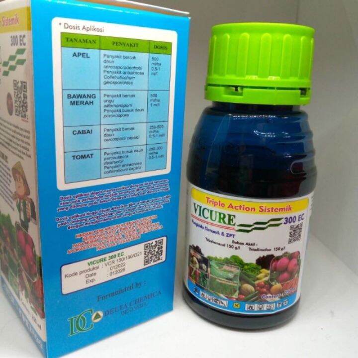 Vicure Fungisida 300 EC 250 ml Pengendalian Busuk Daun, Buah dan Bercak ...