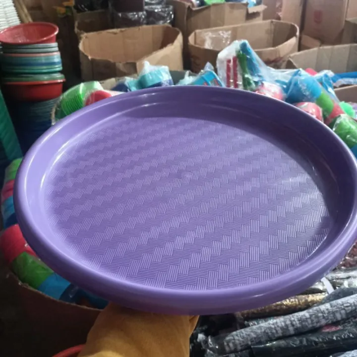 NAMPAN PLASTIK BULAT MOTIF ANYAM DIAMETER 39cm | Lazada Indonesia