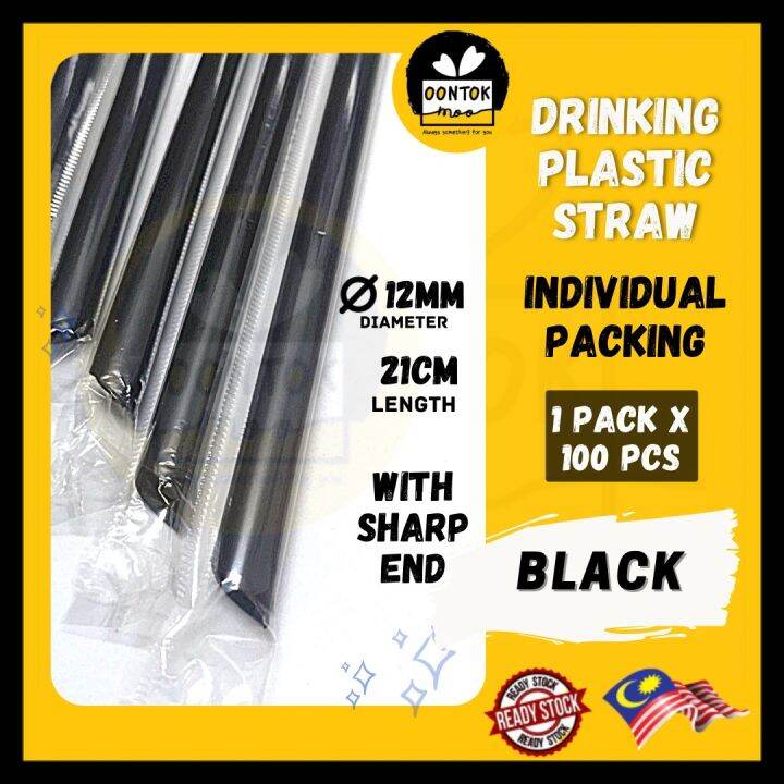 Drinking Straw for Big Cup (Individual Packing) 100pcs Boba Straw | Lazada