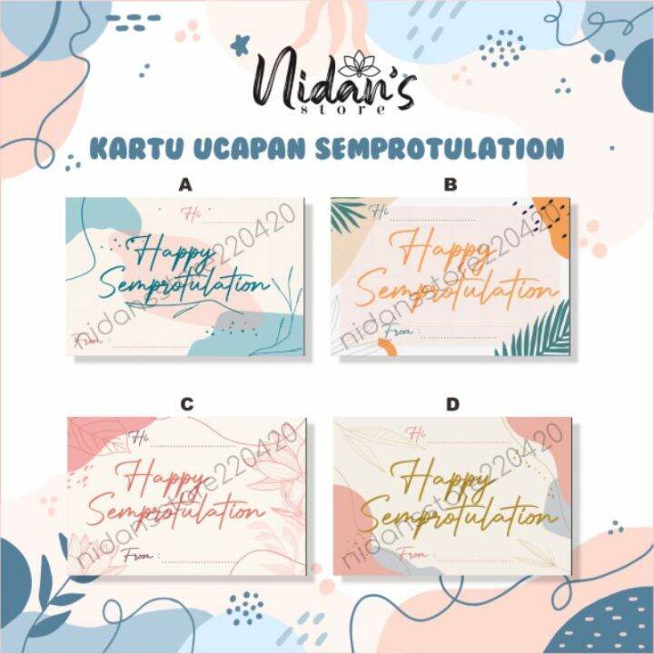 (3 PCS) KARTU UCAPAN SEMPROTULATION - KARTU UCAPAN SEMPRO - SEMINAR ...