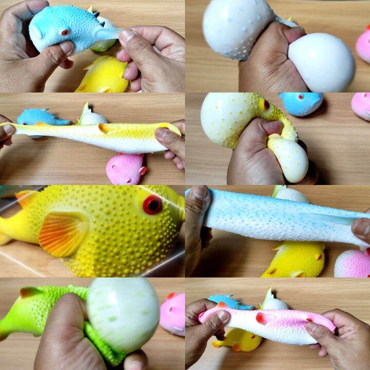 Squeeze PufferFish Squishy Anti Stress Ball Puffer fish | Lazada Indonesia