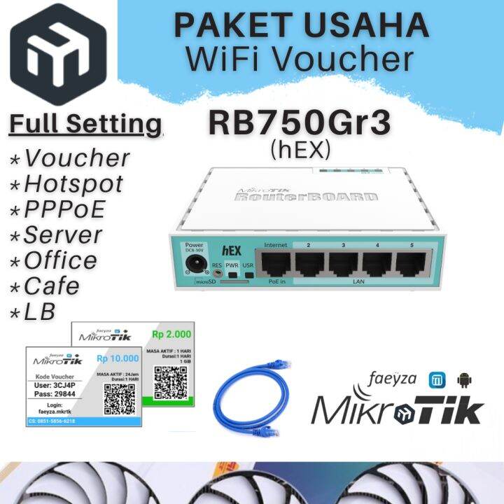 Mikrotik Rb750gr3 Full Setting Voucher Hotspot Pppoe Server Rt Rw Net