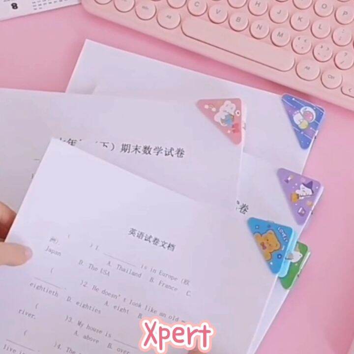 10pcs Corner Paper Clip New Type Anti Folding Triangle Klip Kertas ...