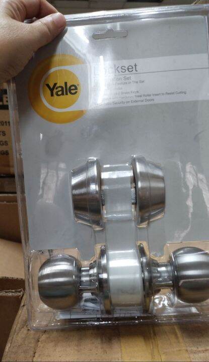 Yale entrance door lockset deadbolt set combo pack VCA5127/8121 US32D ...