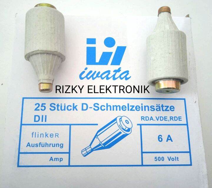 Sekring Batu Fuse Sekering Keramik Listrik 6A 6 Ampere IWATA | Lazada ...