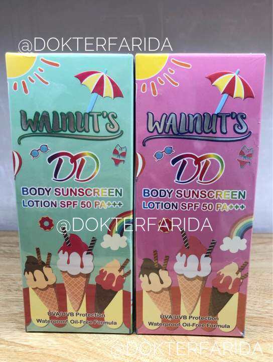 WALNUTS DD Body Sunscreen Lotion SPF 50 PA+++ Original Thailand ...