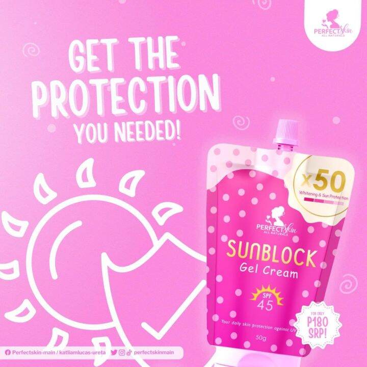 New Packaging Perfect Skin Sunblock 50g SPF45+ | Lazada PH