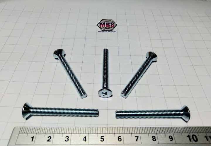 3 Pcs Baut Jf M5 x 45 Galvanis / Sekrup / Skrup Jf M5 x 45 Panjang 4,5 ...