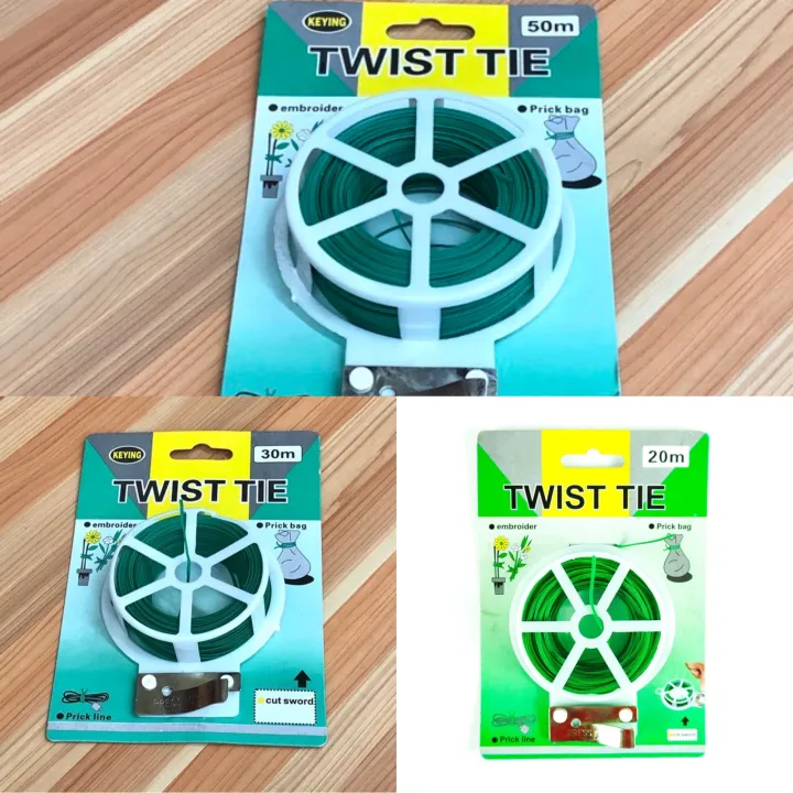 Plastic Twist Tie Wire Spool With Cutter For Garden Yard Plant | Lazada PH