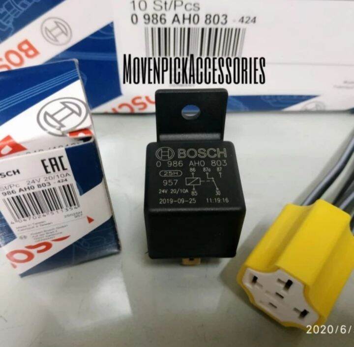RELAY BOSCH 24V KAKI 5 10/20A RELAY PEMUTUS + SOCKET RELAY | Lazada ...