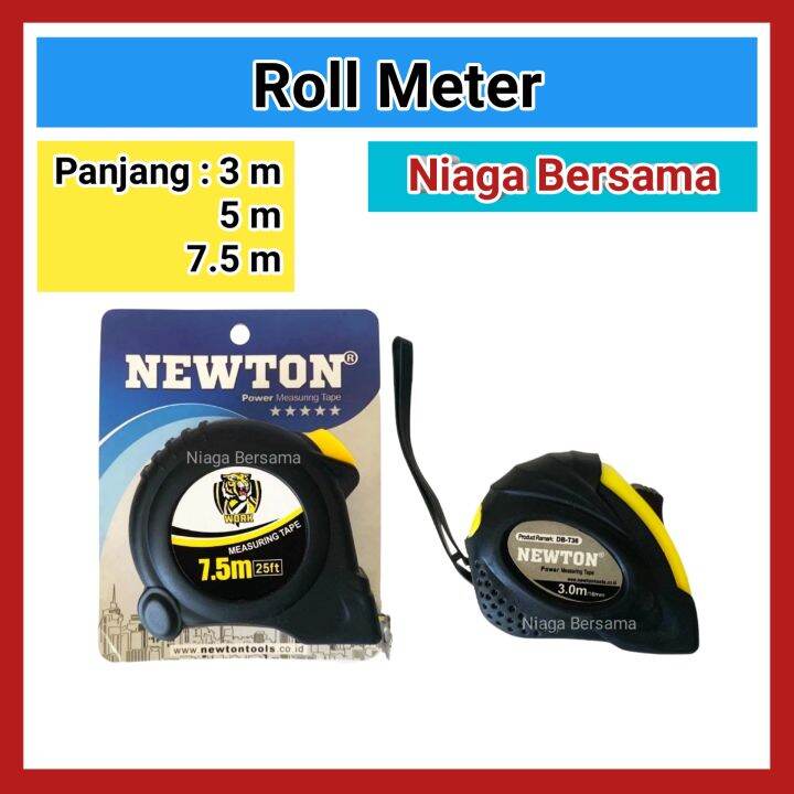 Meteran Tukang Roll Meter Bangunan Newton Aneka Ukuran | Lazada Indonesia
