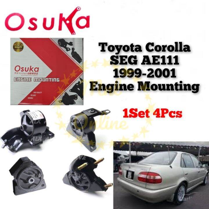 (1 YEAR WARRANTY) TOYOTA COROLLA SEG AE111 ENGINE MOUNTING SET BRAND ...