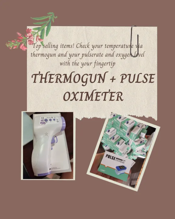 THERMO GUN + PULSE OXIMETER | Lazada PH