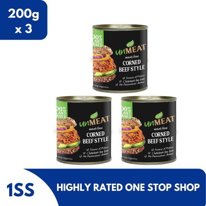 unMeat Corned Beef Style, 200g set of 3 | Lazada PH